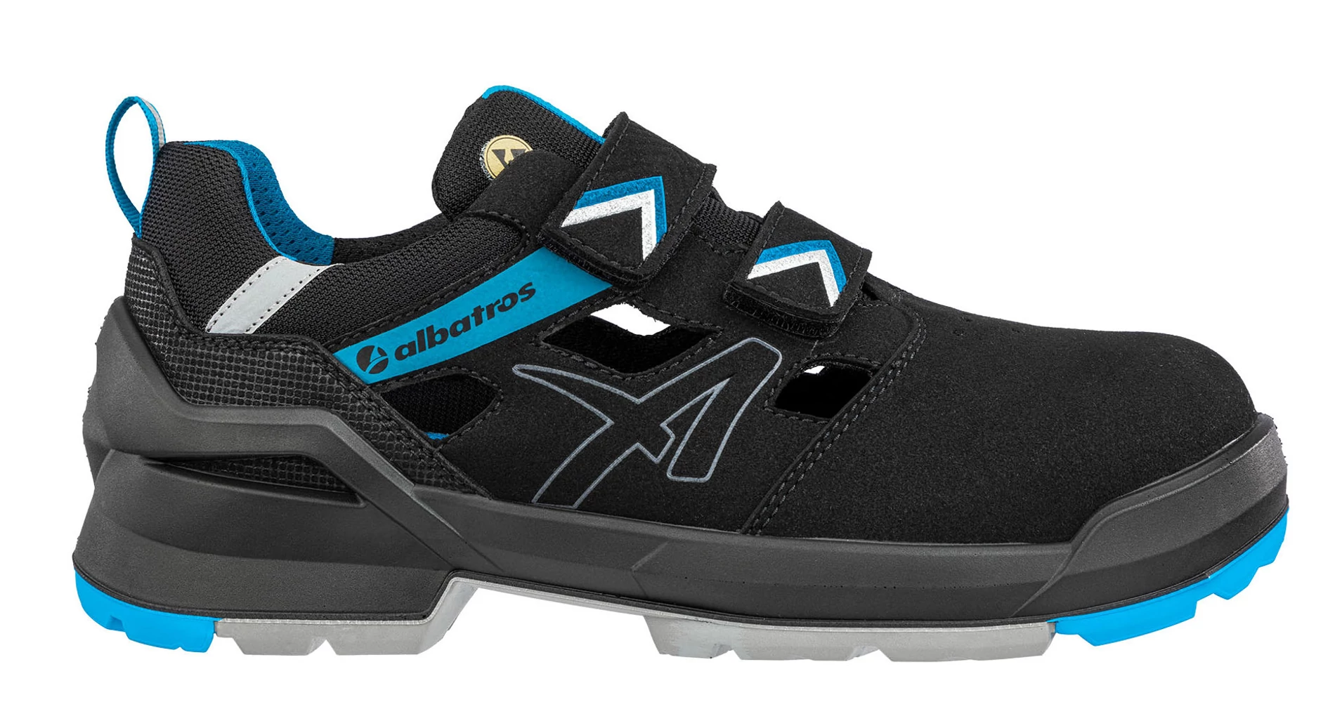Albatros Forge Air Black/Blue Low S1 ESD FO SR munkavédelmi szandál ...